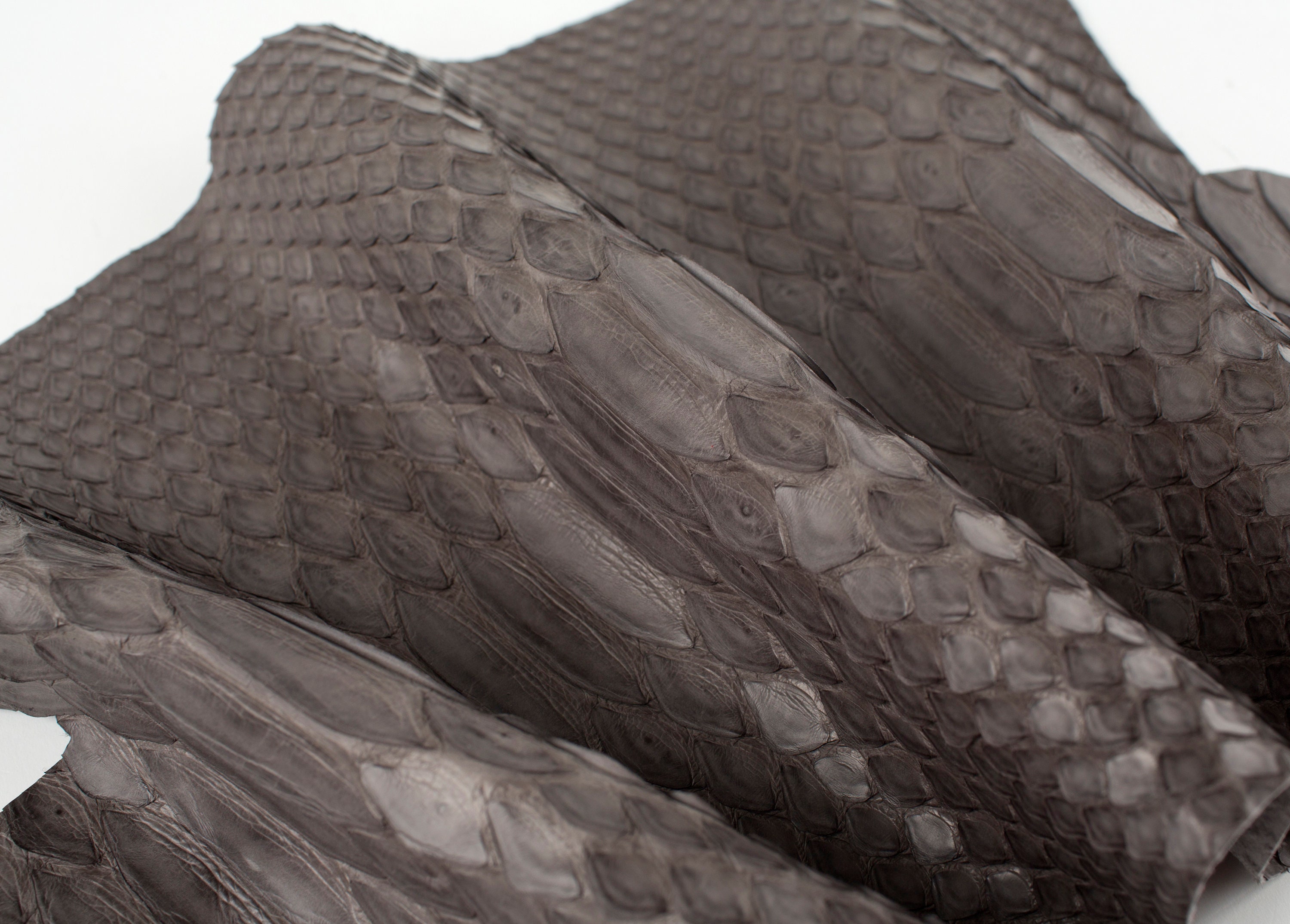 Gray ITALIAN genuine SNAKE AYERS non Cites leather skin | Etsy