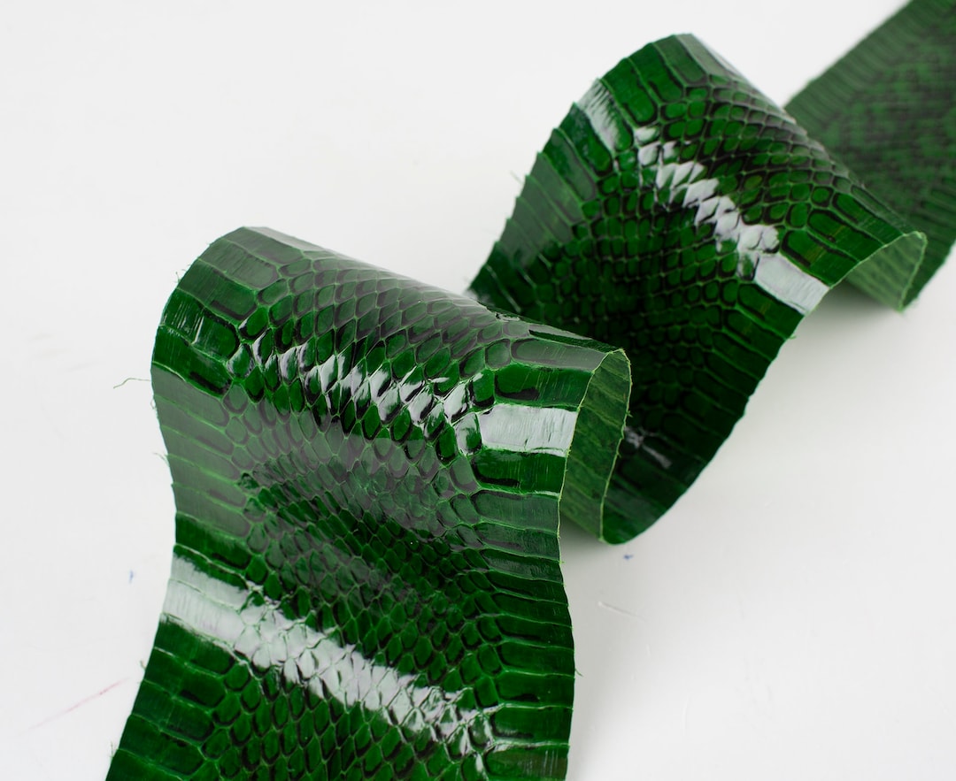 Dark Green/black Print ITALIAN Genuine SNAKE AYERS (non Cites) Leather ...