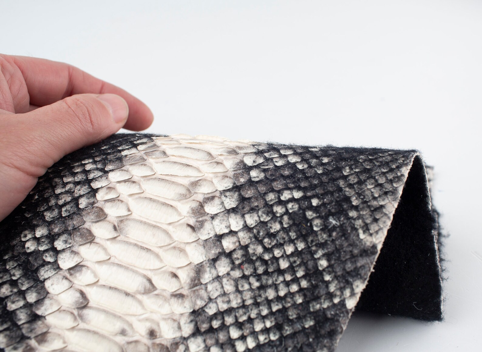 Black/white in Combination With Fur Print ITALIAN Genuine SNAKE AYERS ...