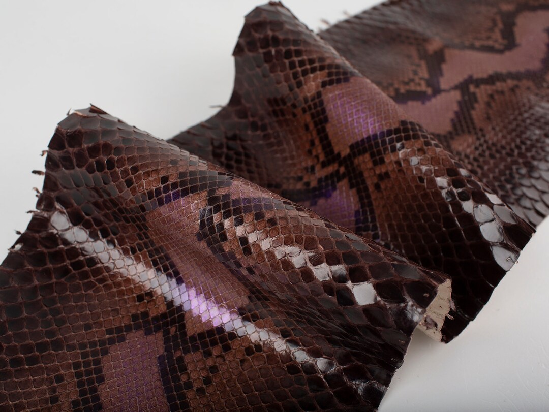 Brown/violet Chameleon Print ITALIAN Genuine SNAKE AYERS (non Cites ...