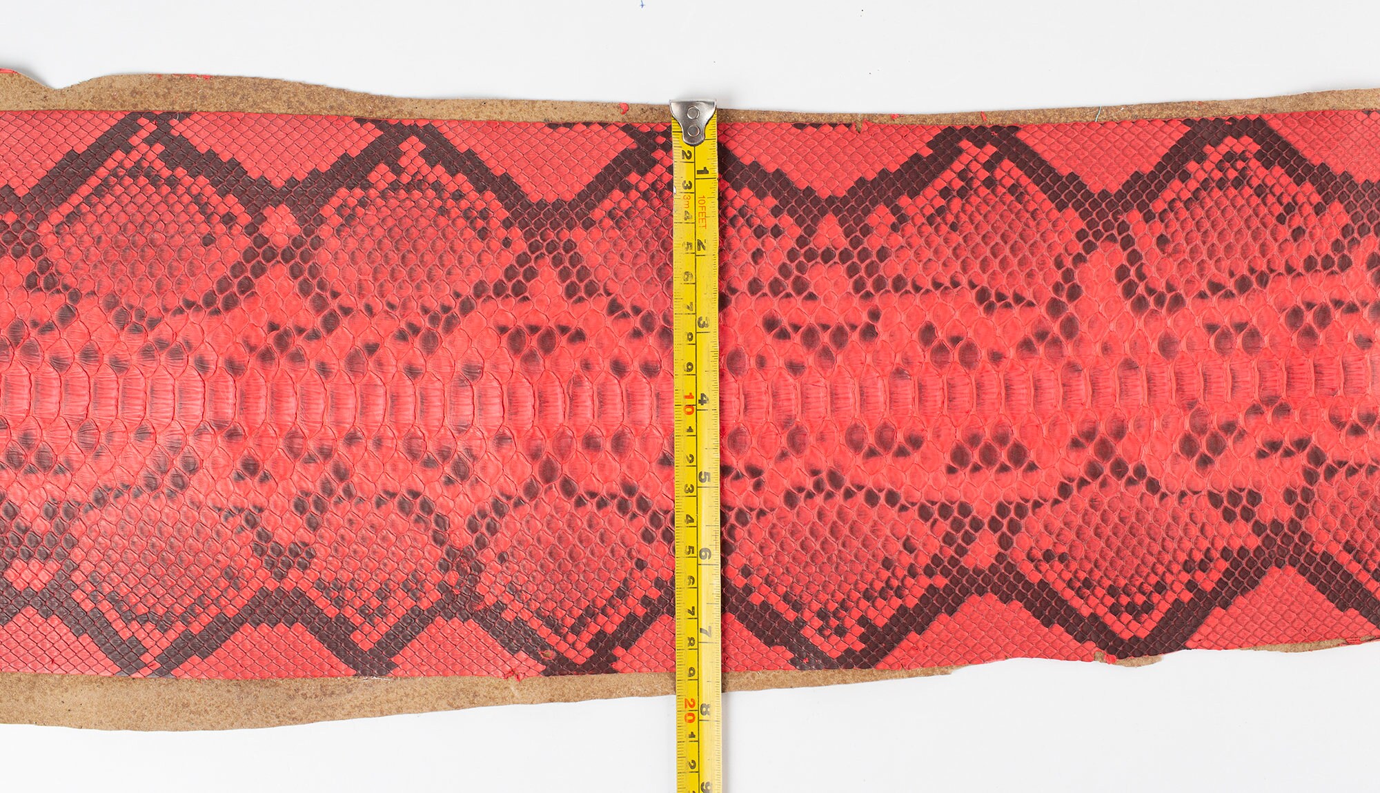 Red/Black ITALIAN genuine SNAKE AYERS non Cites leather on | Etsy