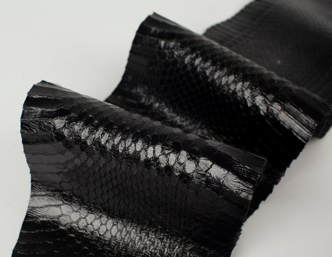 Black ITALIAN Genuine SNAKE AYERS (non Cites) Leather Skin - Etsy