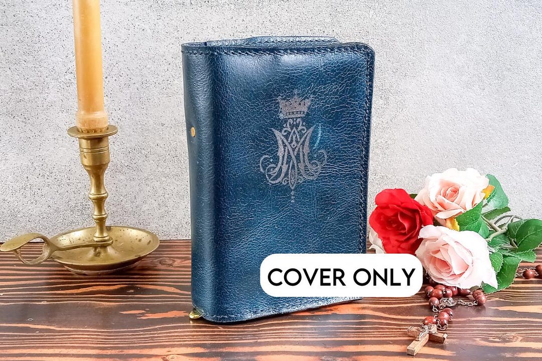 Father Lasance Marian Blue Leather Missal Cover, Catholic Zippered Book ...