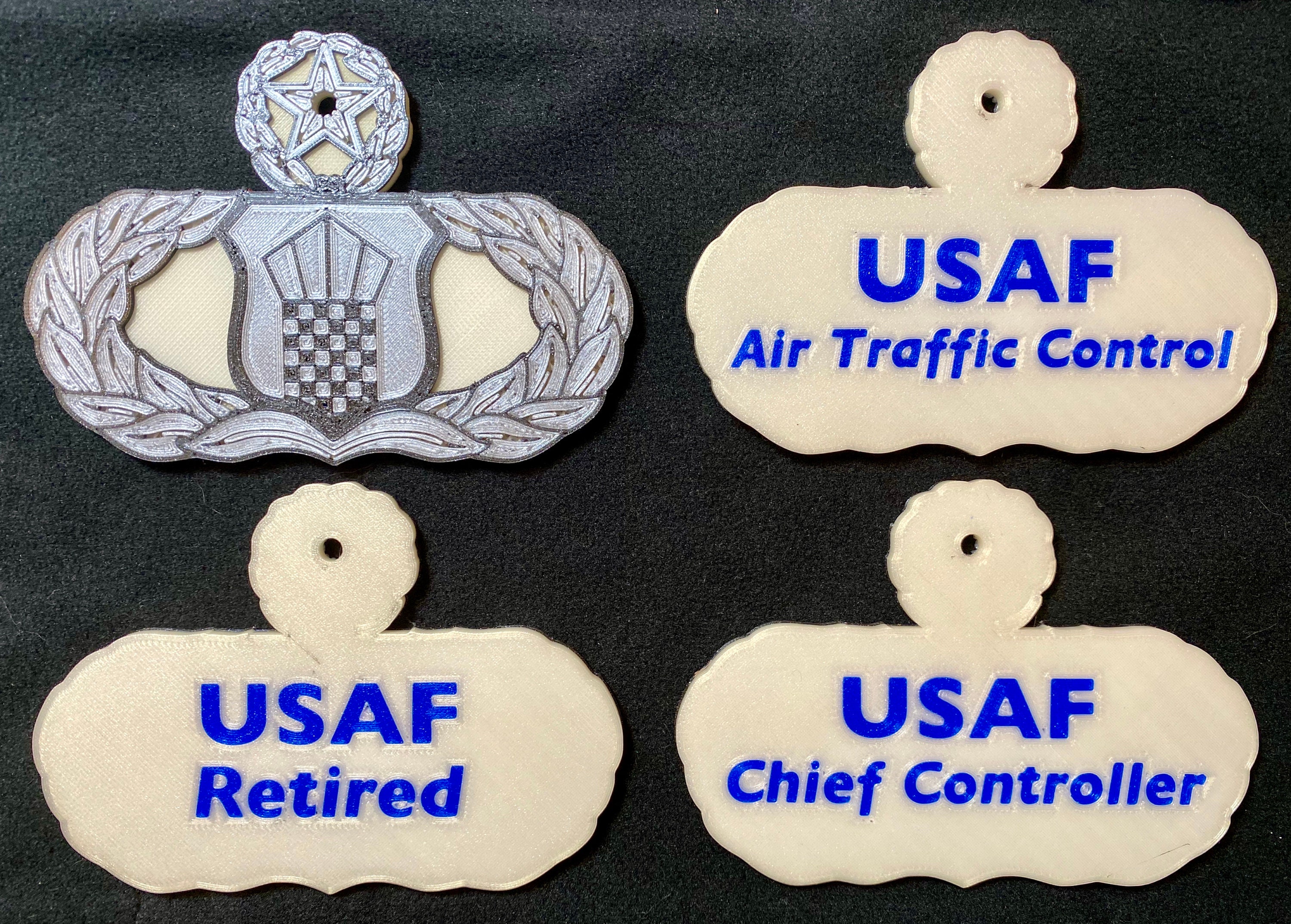 USAF Master ATC Occupational Badge luggage / Bag Tag 3D Printed 4.15 X ...