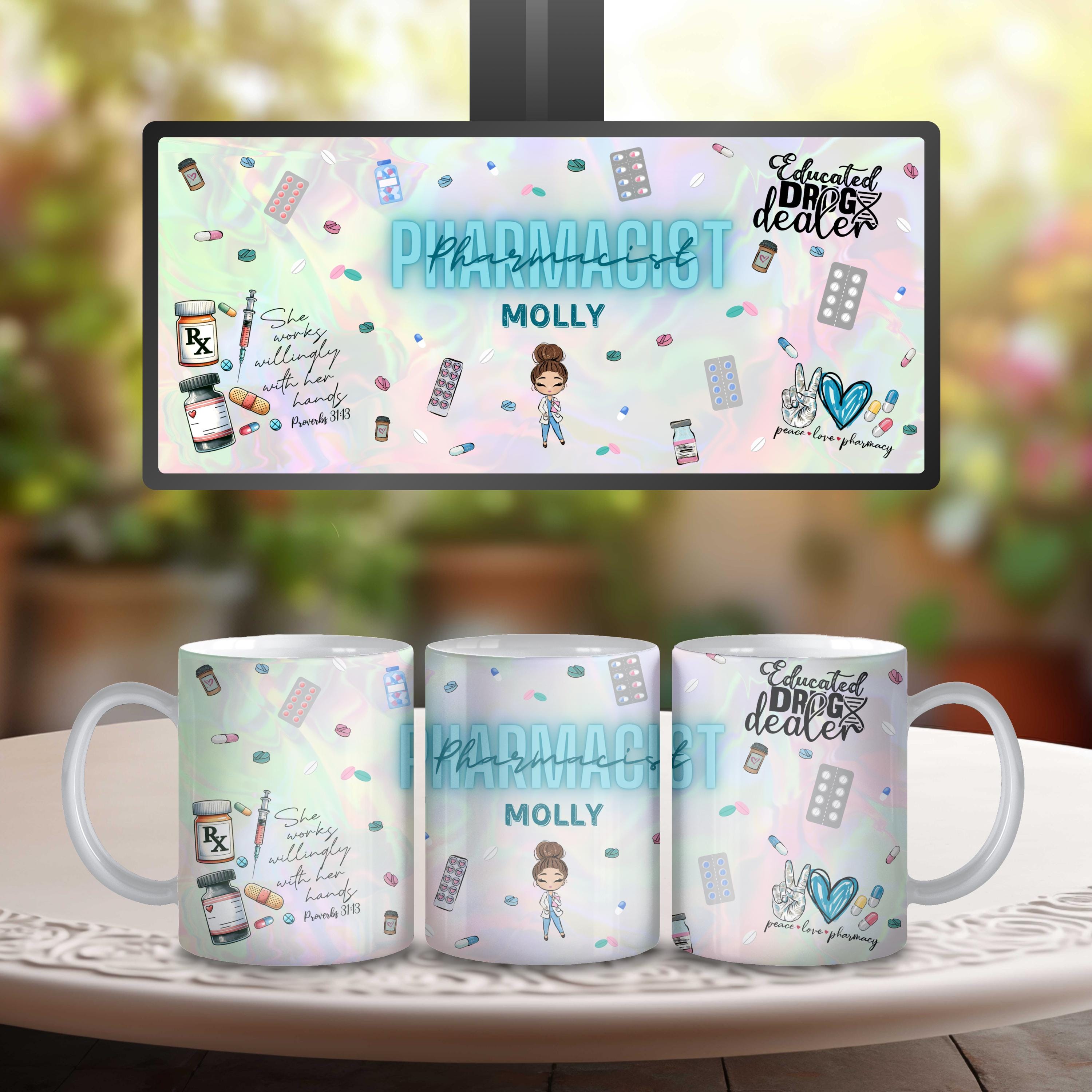 Pharmacist Mug| Pharmacist Cup| Personalized Pharmacy Mug| Rx Cup ...