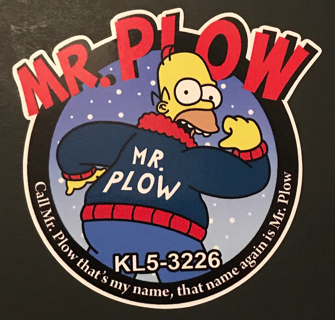 Mr Plow 4” Vinyl Decal Full Color Water / Weather Resistant Sticker ...
