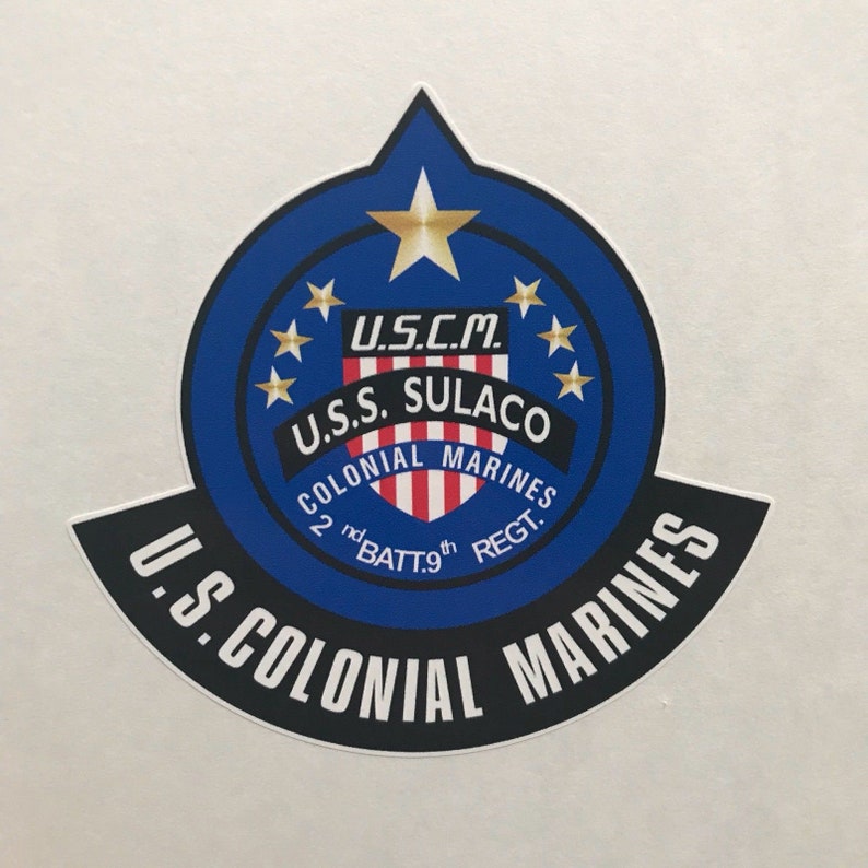 U.S. Colonial Marines Logo 4x3 Full Color Vinyl Decal - Etsy
