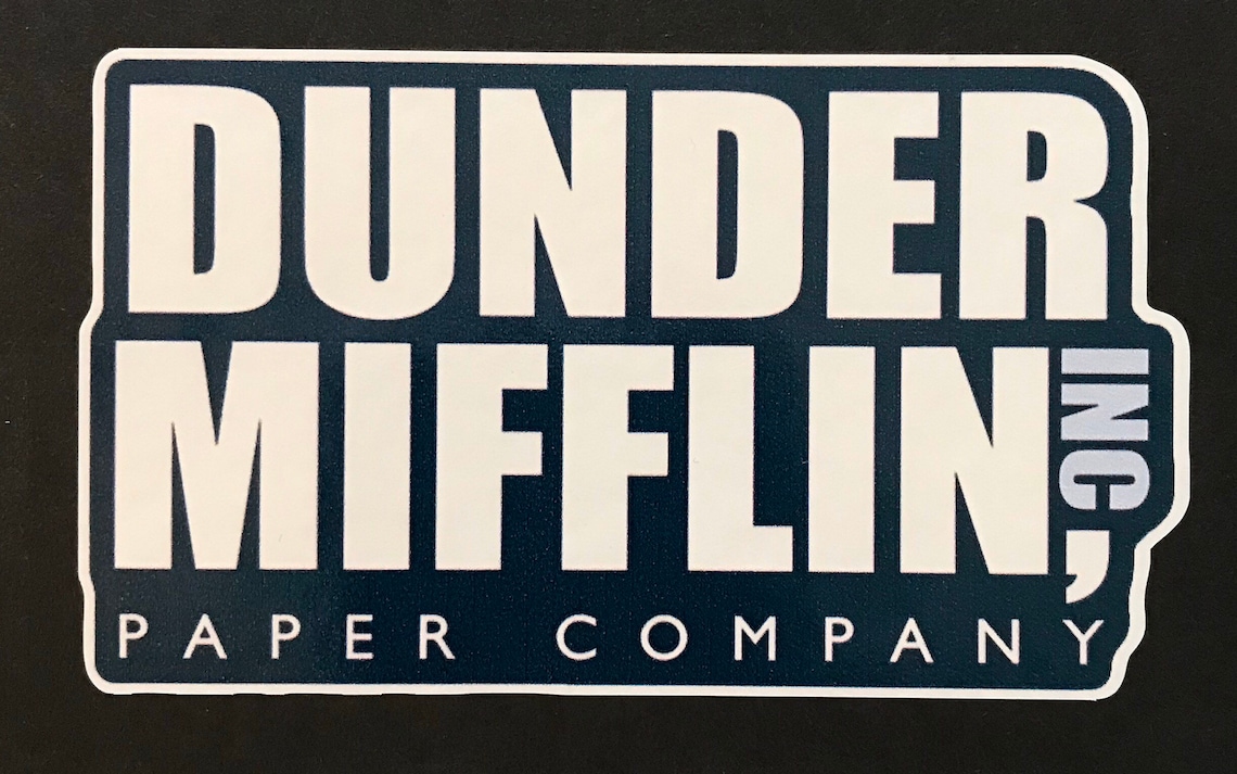 Dunder Mifflin Logo 4.5x3 Vinyl Decal Sticker Full Color - Etsy