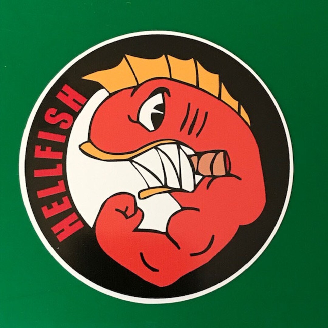 Hellfish 4"x4" Vinyl Decal/sticker Water & Weatherproof - Etsy