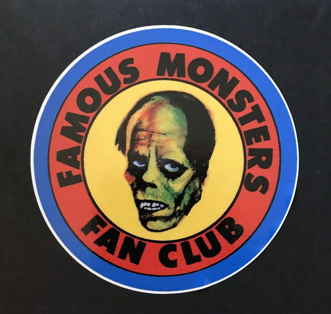 Famous Monsters Fan Club 4" Full Color Die-cut Vinyl Decal. WATER ...