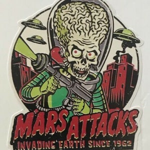 Mars Attacks 4 X 3.5 Full Color Vinyl Decal Sticker - Etsy