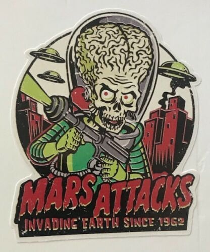 Mars Attacks 4 X 3.5 Full Color Vinyl Decal Sticker - Etsy