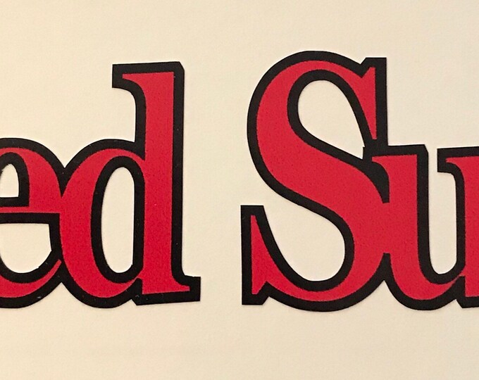 RED SUNS 6x1.75 Die Cut Vinyl Decal Water / Weather Resistant Race ...