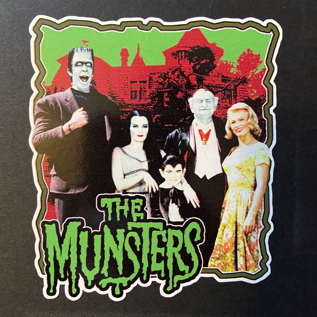 THE MUNSTERS 4"x3.5" Die Cut Color Vinyl Decal Water/weather Resistent ...