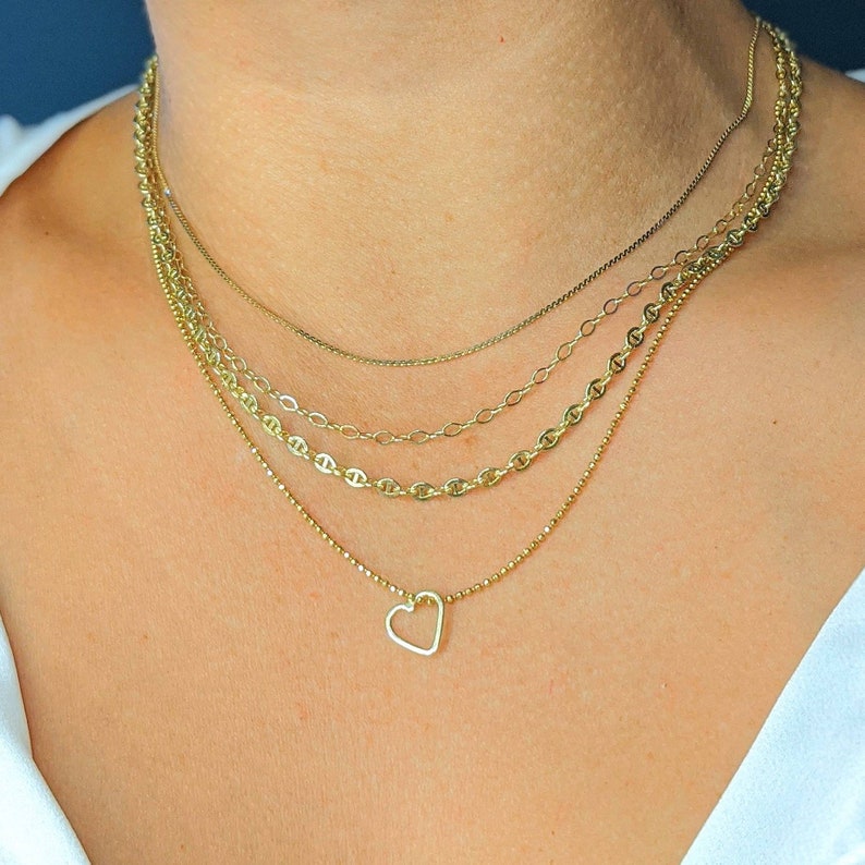 Mariner Link Chain Necklace 14K Mainer Gucci Link Chain - Etsy