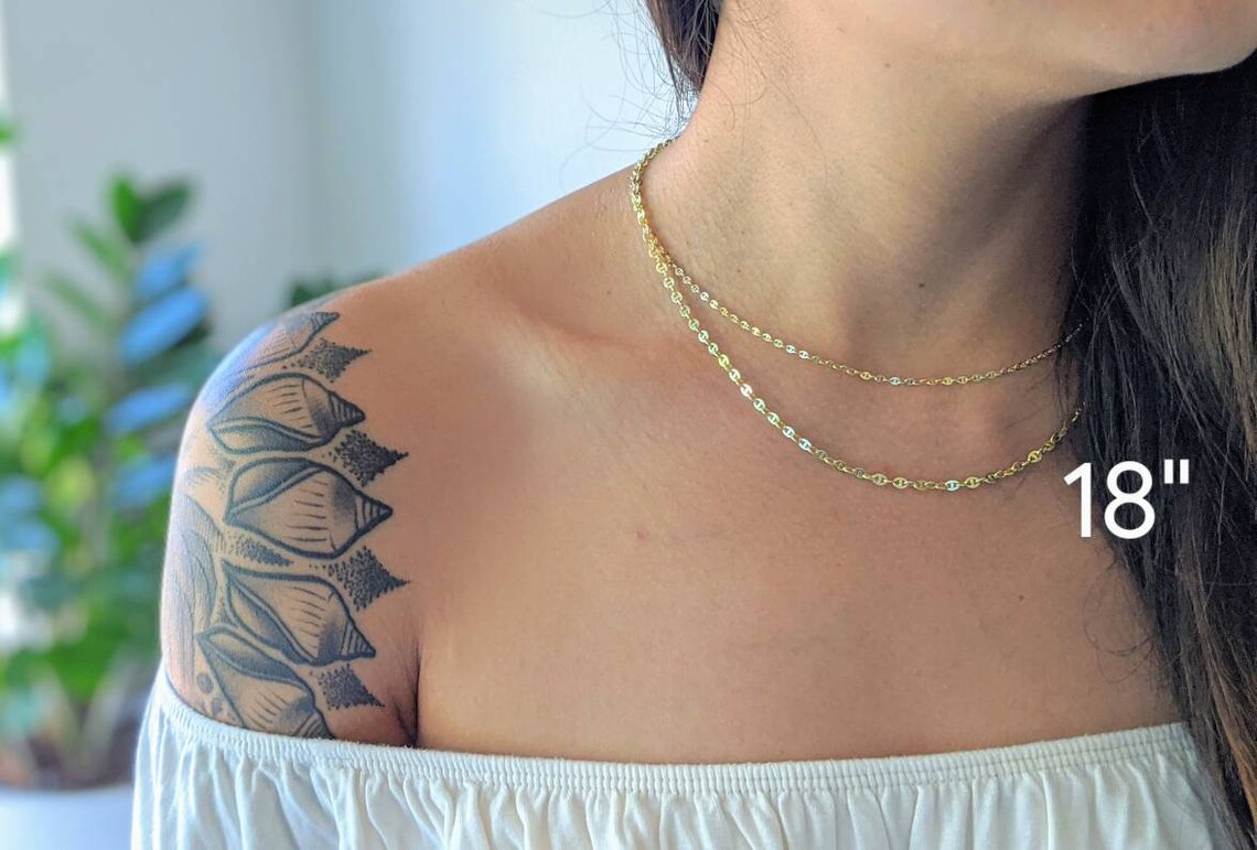 Mariner Link Chain Necklace 14K Mainer Gucci Link Chain - Etsy