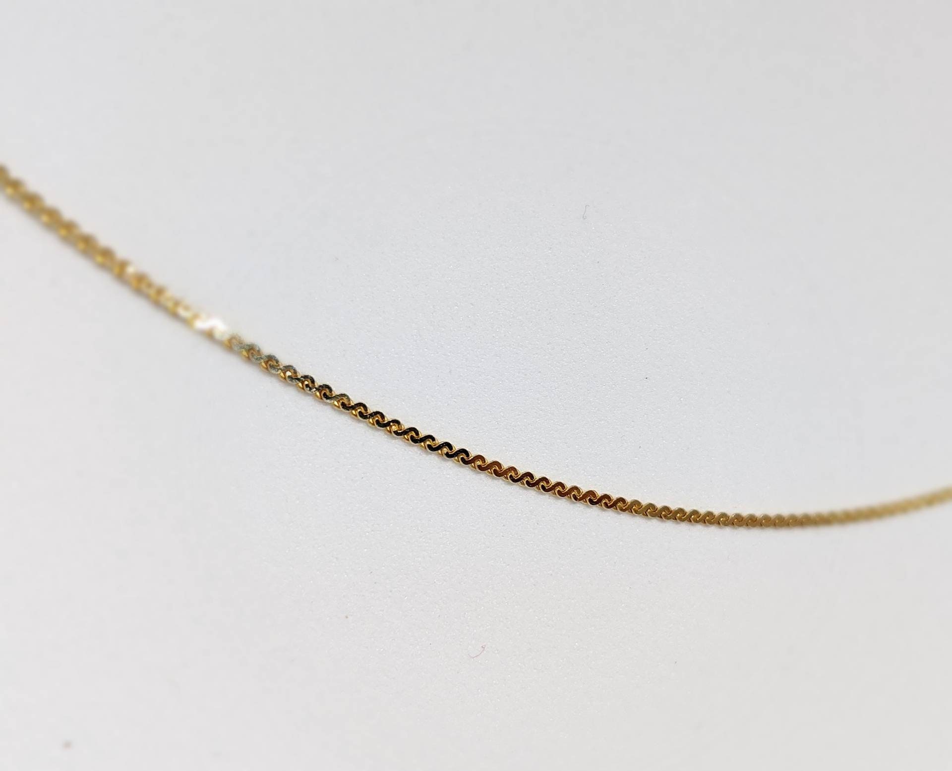 Serpentine Chain 14K s Choker Chain Solid - Etsy