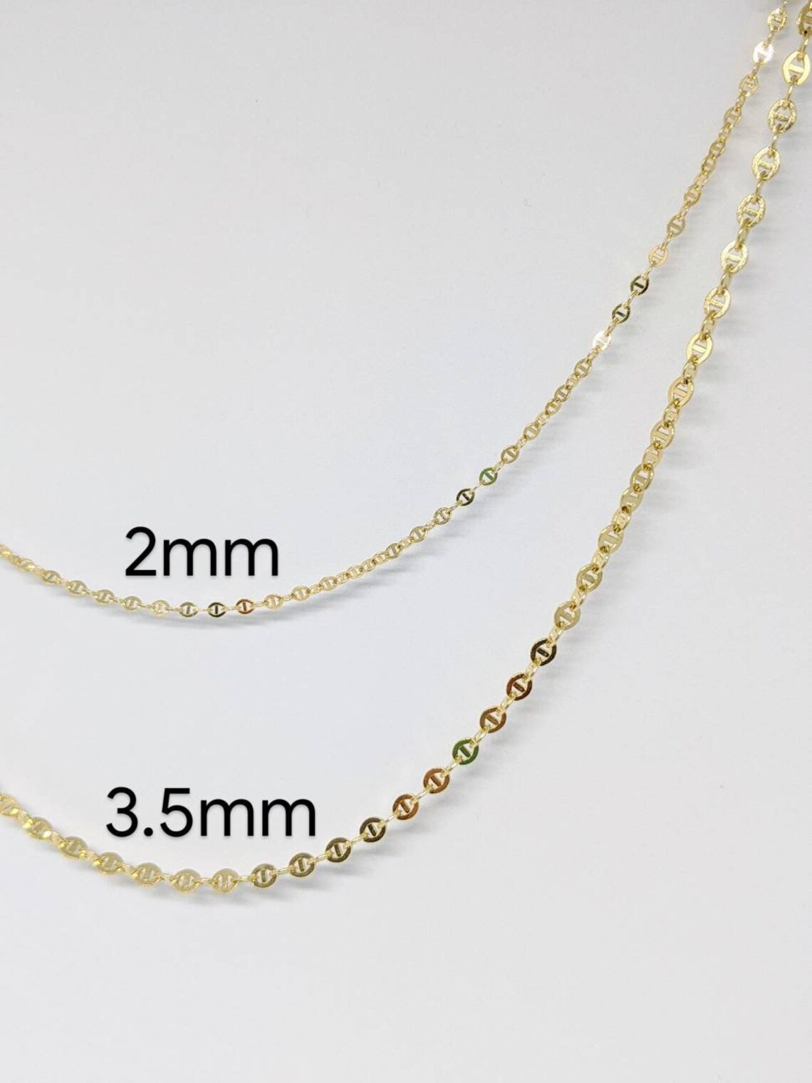 Mariner Link Chain Necklace 14K Mainer Gucci Link Chain - Etsy