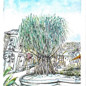 Art Print - Watercolor, Pen Drawing, Landscapes by Julie Y. - Etsy