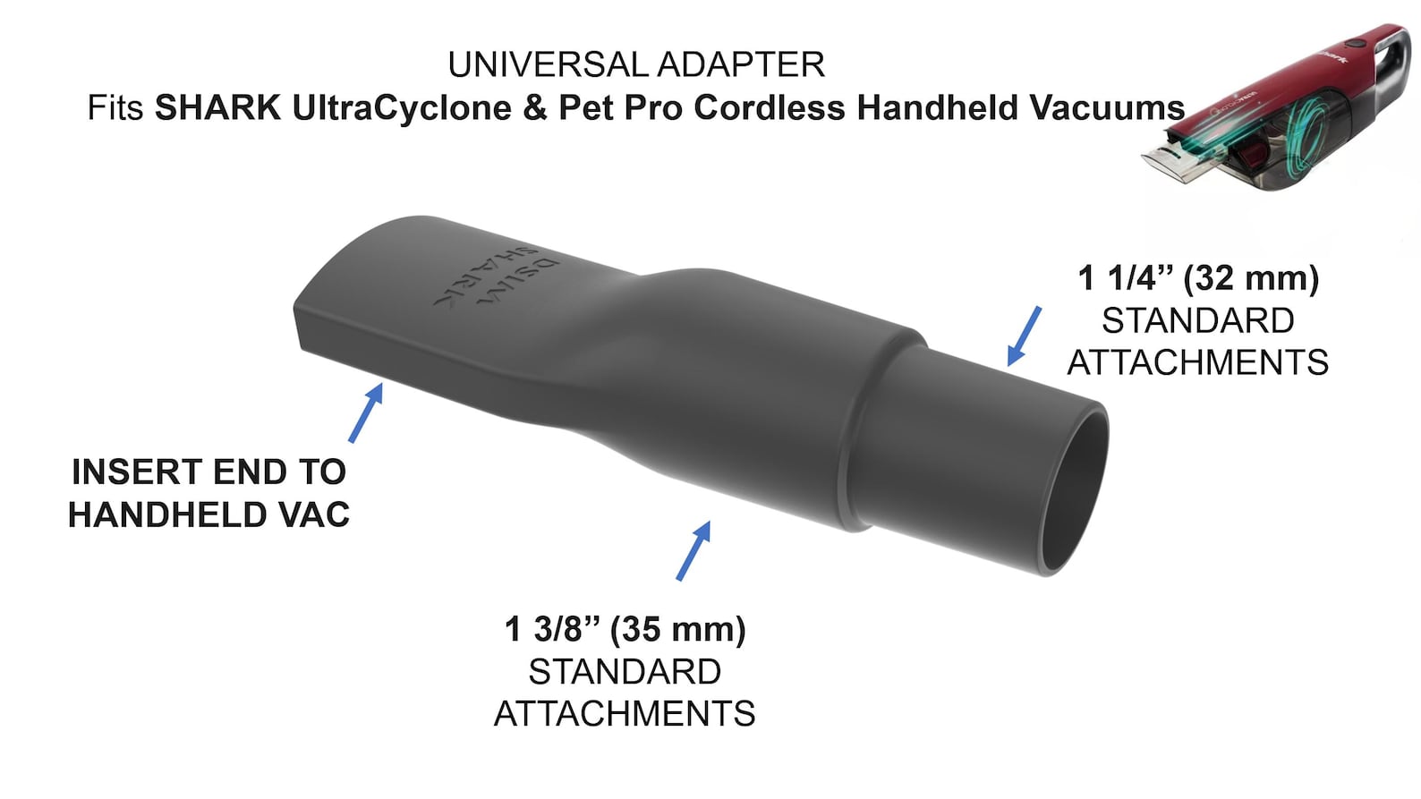 Shark Ultracyclone Universal Attachments Adapter – Fits CH901 CH950 ...