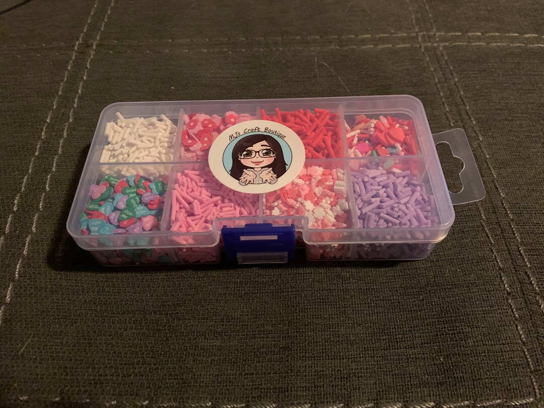 80 Gram Kit B Valentine Clay Sprinkle Kit Fake Sprinkles Slime Resin ...