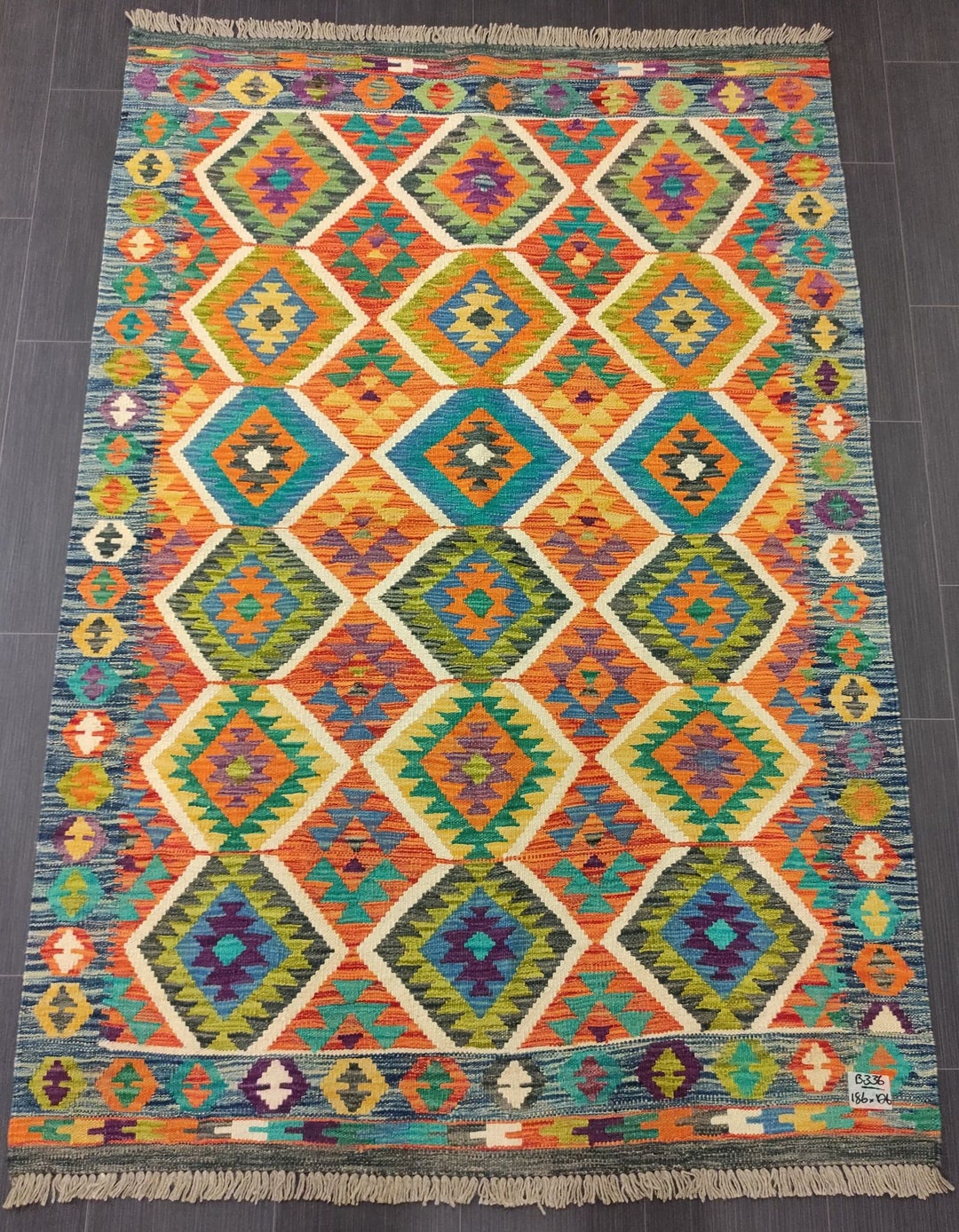 Heritage Kilim Rug, Handwoven Artisan Afghan Turkish Aztec Sheep Wool ...