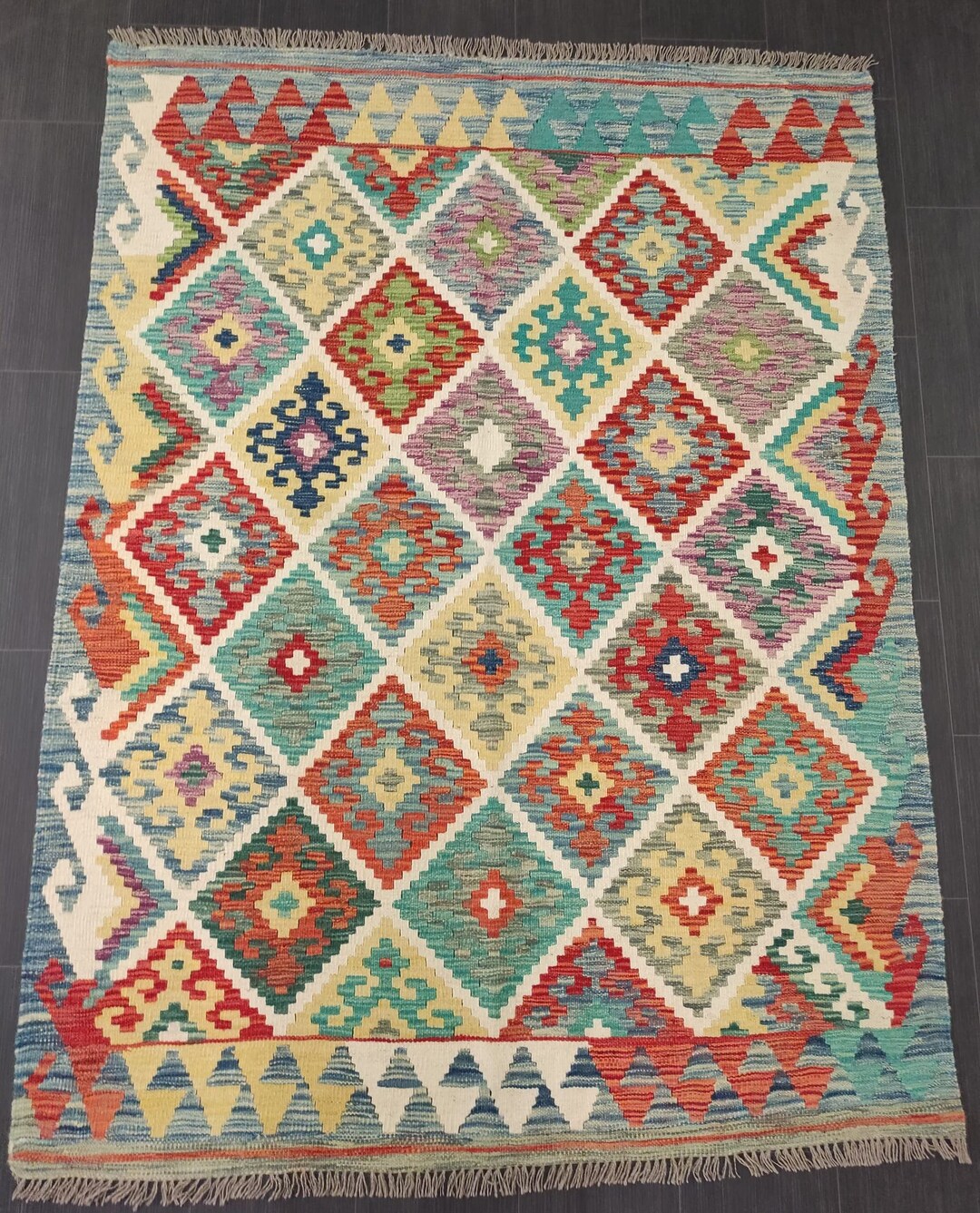 Vintage Aryana Rug Handmade Artisan Afghan Turkish Aztec - Etsy