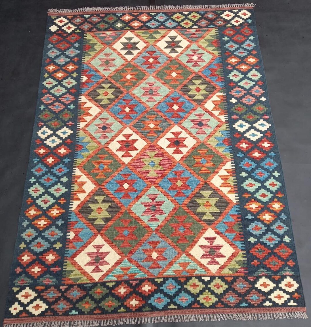 Heritage Rug, Handwoven Artisan Afghan Turkish Aztec Sheep Natural Wool ...