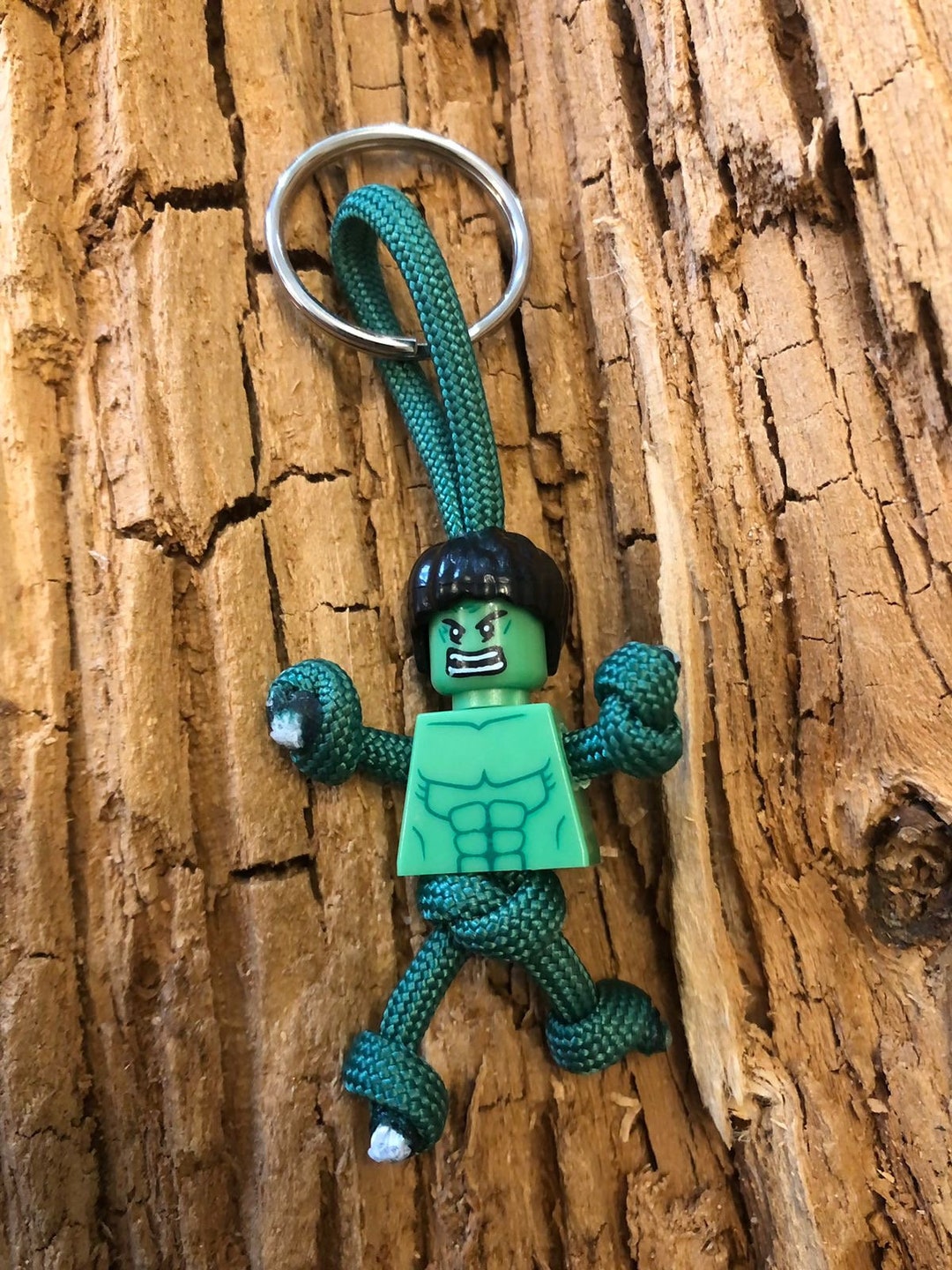 Paracord Minifigure Hulk Keyring - Etsy