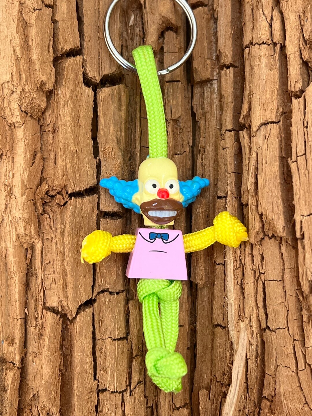 Paracord Krusty Keyring, the Simpson’s! Handmade to Order Keychain - Etsy