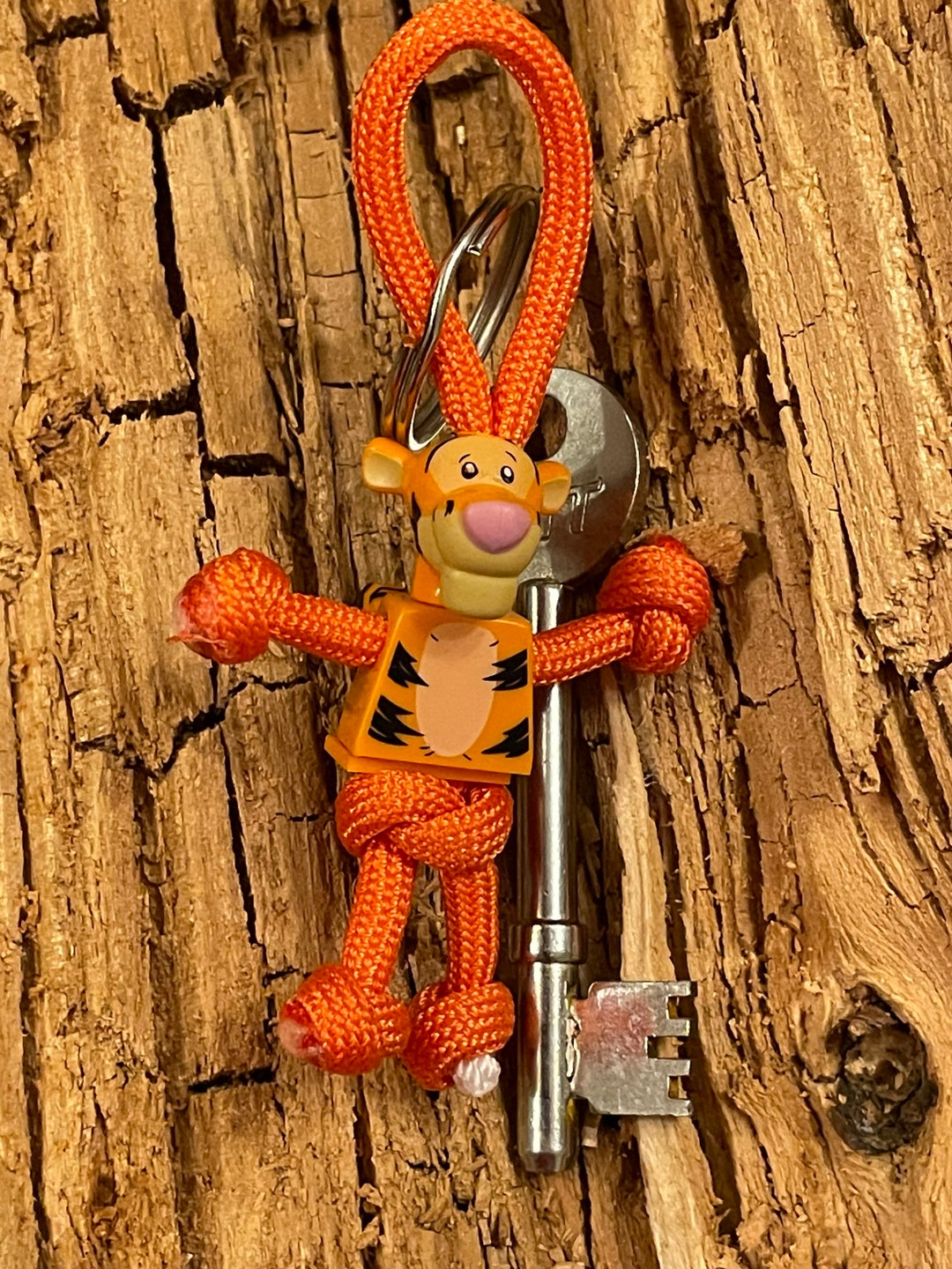 Paracord Minifigure Tigger Keyring - Etsy