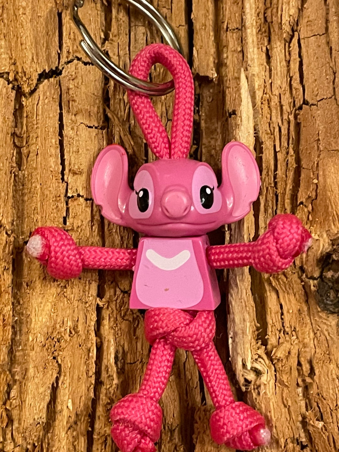 Paracord Minifigure Pink Stitch Angel Keyring - Etsy