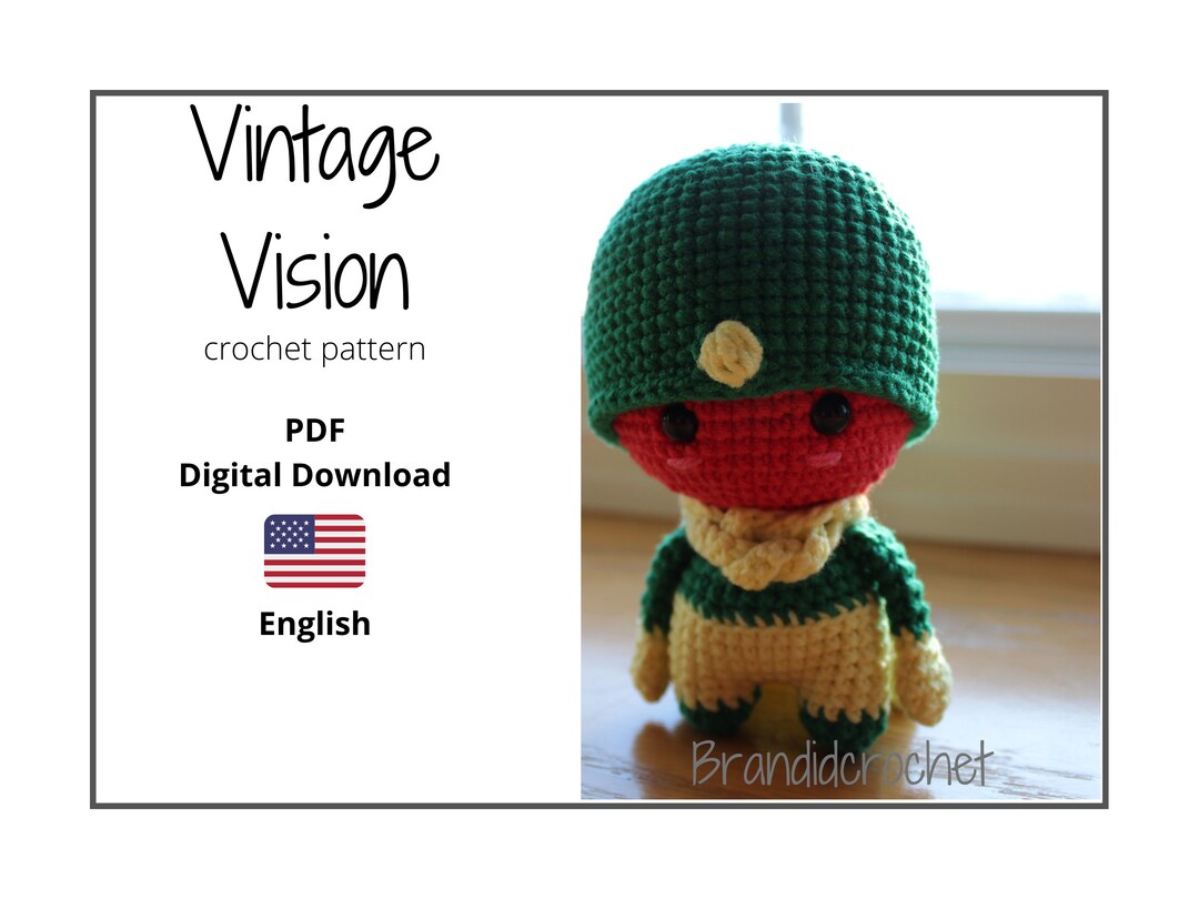 Crochet Vision Pattern (crochet Amigurumi Doll) : Wandavision, Vision ...