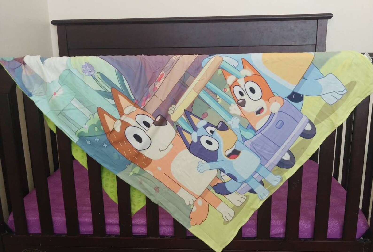 Large Bluey Soft Minky Blankets Crib Sized | Etsy