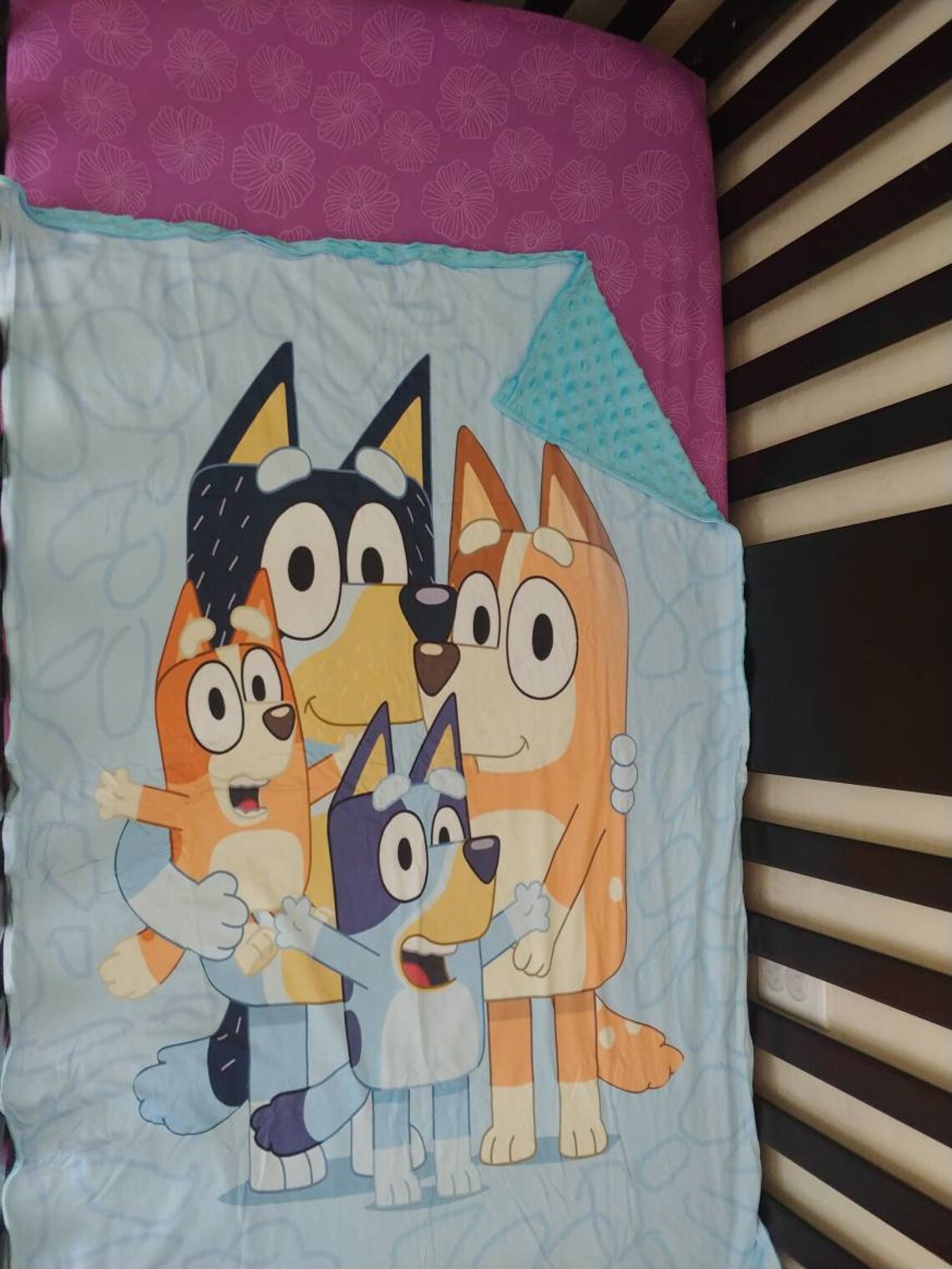 Large Bluey Soft Minky Blankets Crib Sized | Etsy