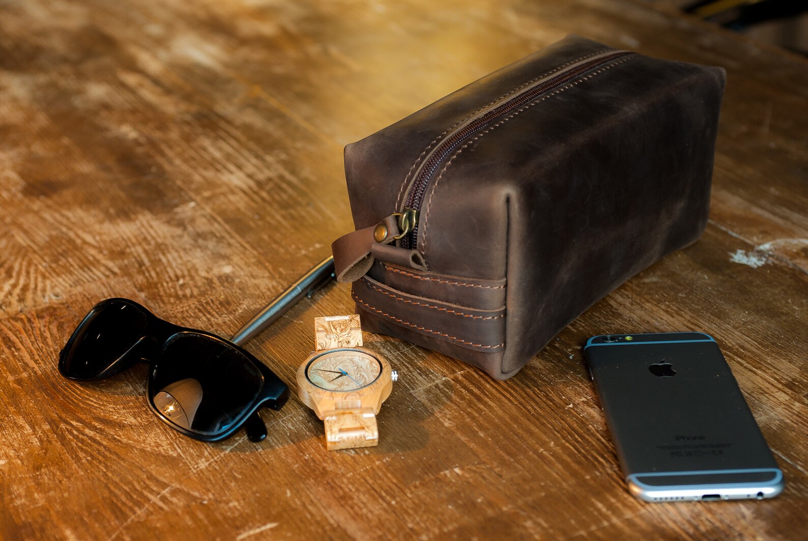 Leather Dopp Kit for Menpersonalized Leather Dopp - Etsy