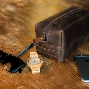 Leather Dopp Kit for Men,personalized Leather Dopp Kit,personalized ...