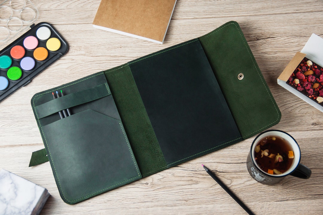 Handmade Leather Journal Cover, Personalized Planner Cover, Journal ...