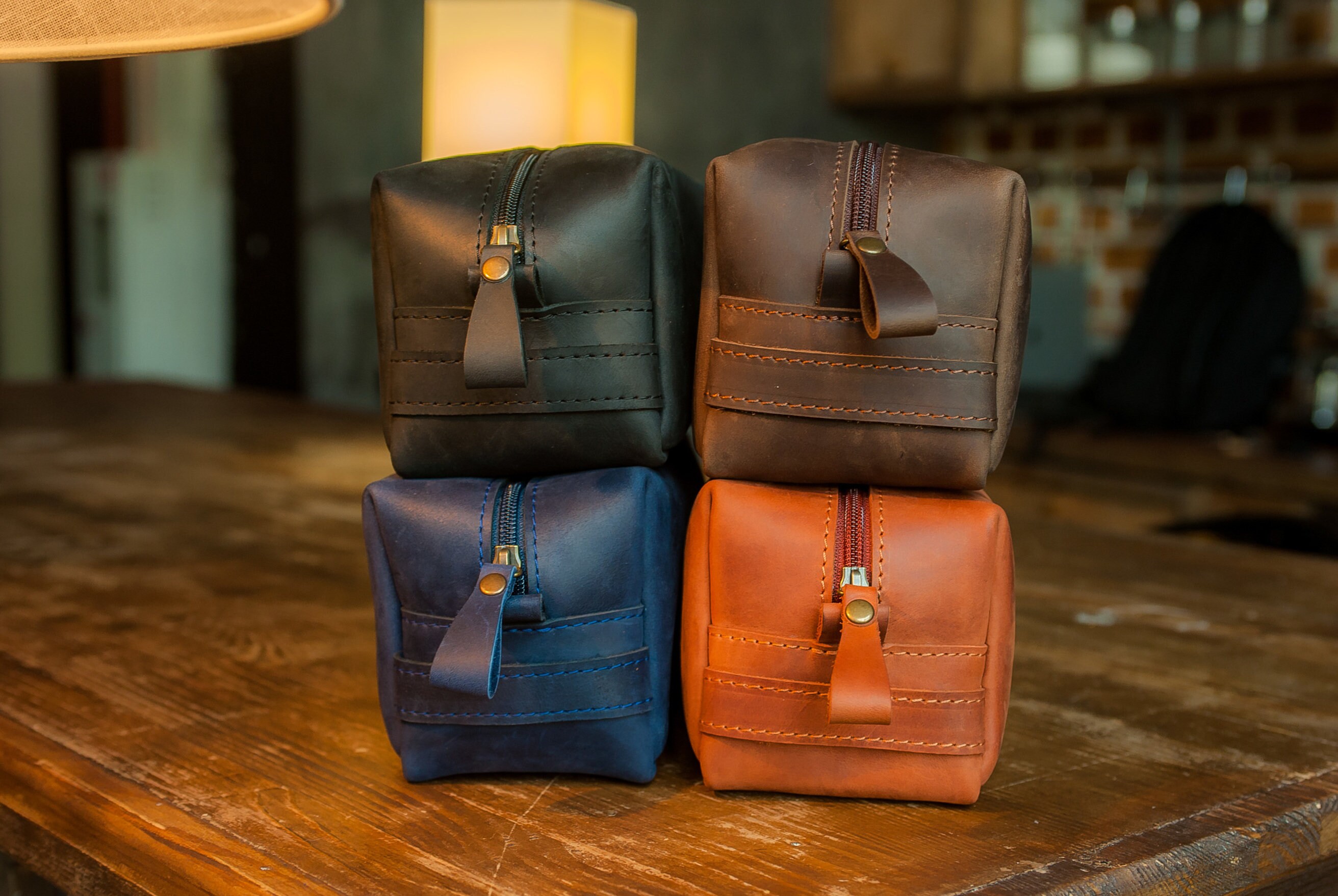 Leather Dopp Kit for Menpersonalized Leather Dopp | Etsy