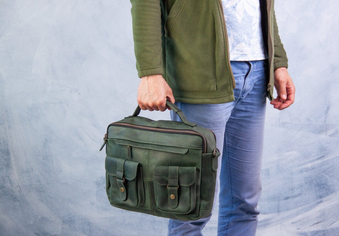 Custom Leather Briefcase Leather Office Bag for Men Leather - Etsy