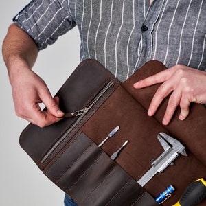 Leather Tool Roll Personalized, Large Tool Roll, Custom Tool Bag ...