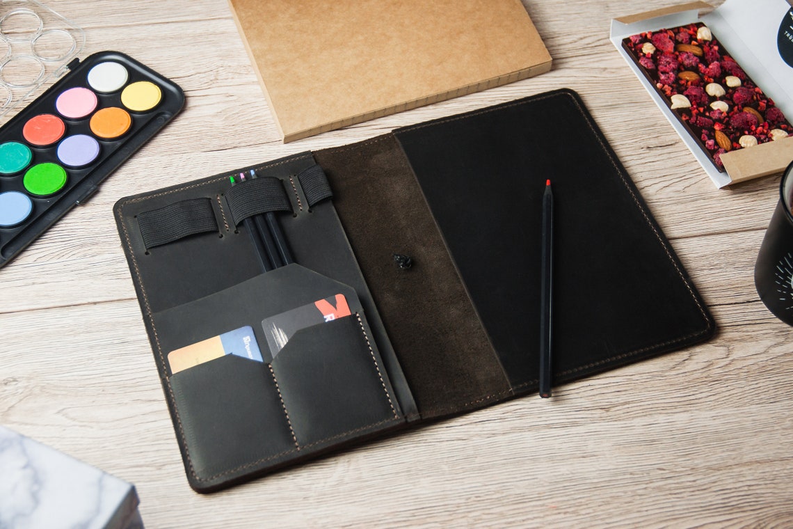 Leather Notebook Coverleather Journal Cover A5notebook Cover - Etsy