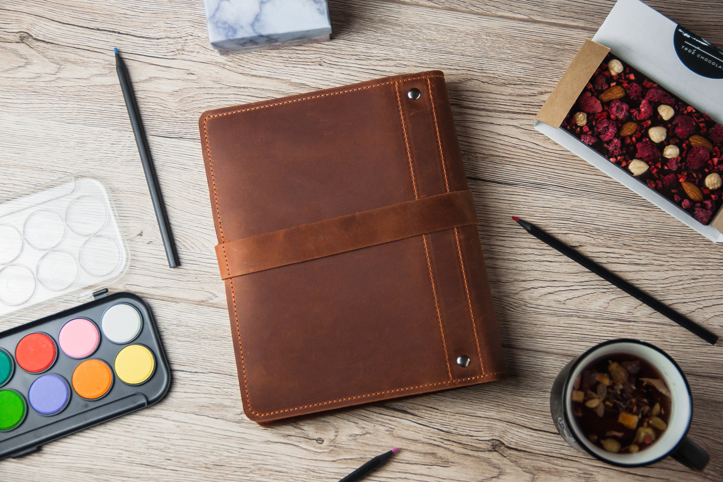 Leather Planner A5 6 Ringleather Planner Binderleather | Etsy