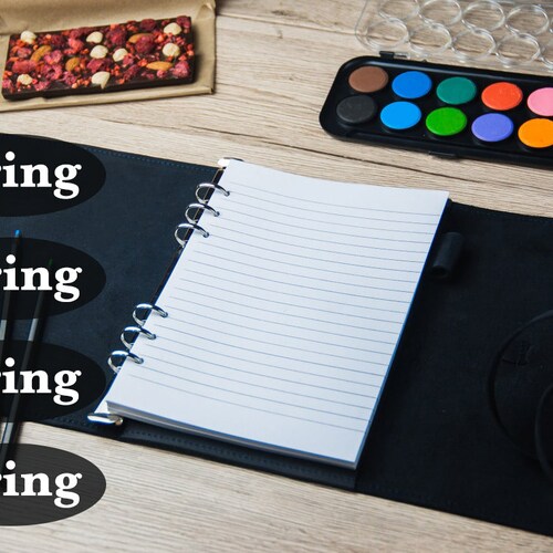 Personalized Refillable 6 Ring Rustic Leather A6 Journal Cover - Etsy