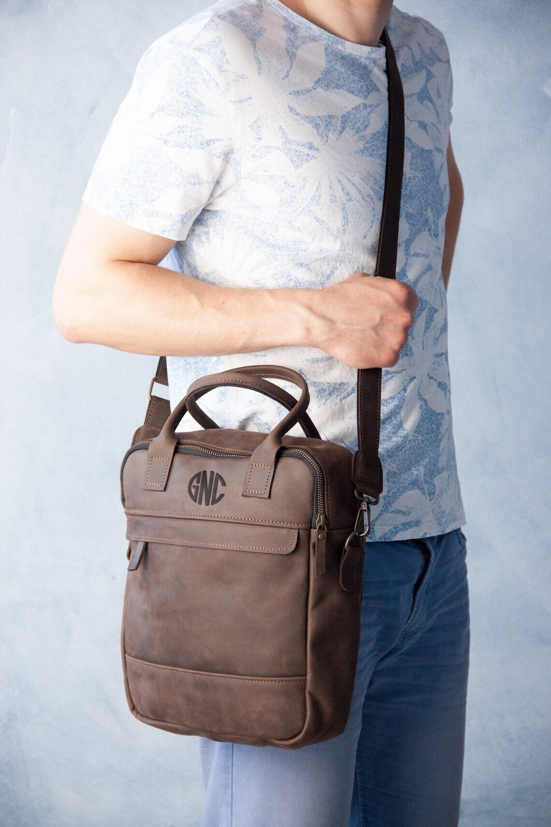 Leather Crossbody Bag Men, Mens Shoulder Bag, Leather Satchel Bag for ...