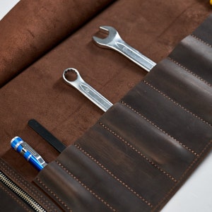 Leather Tool Roll Personalized, Large Tool Roll, Custom Tool Bag ...