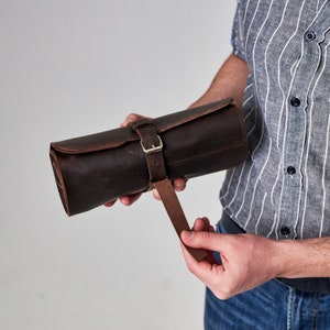 Leather Tool Roll Personalized, Large Tool Roll, Custom Tool Bag ...