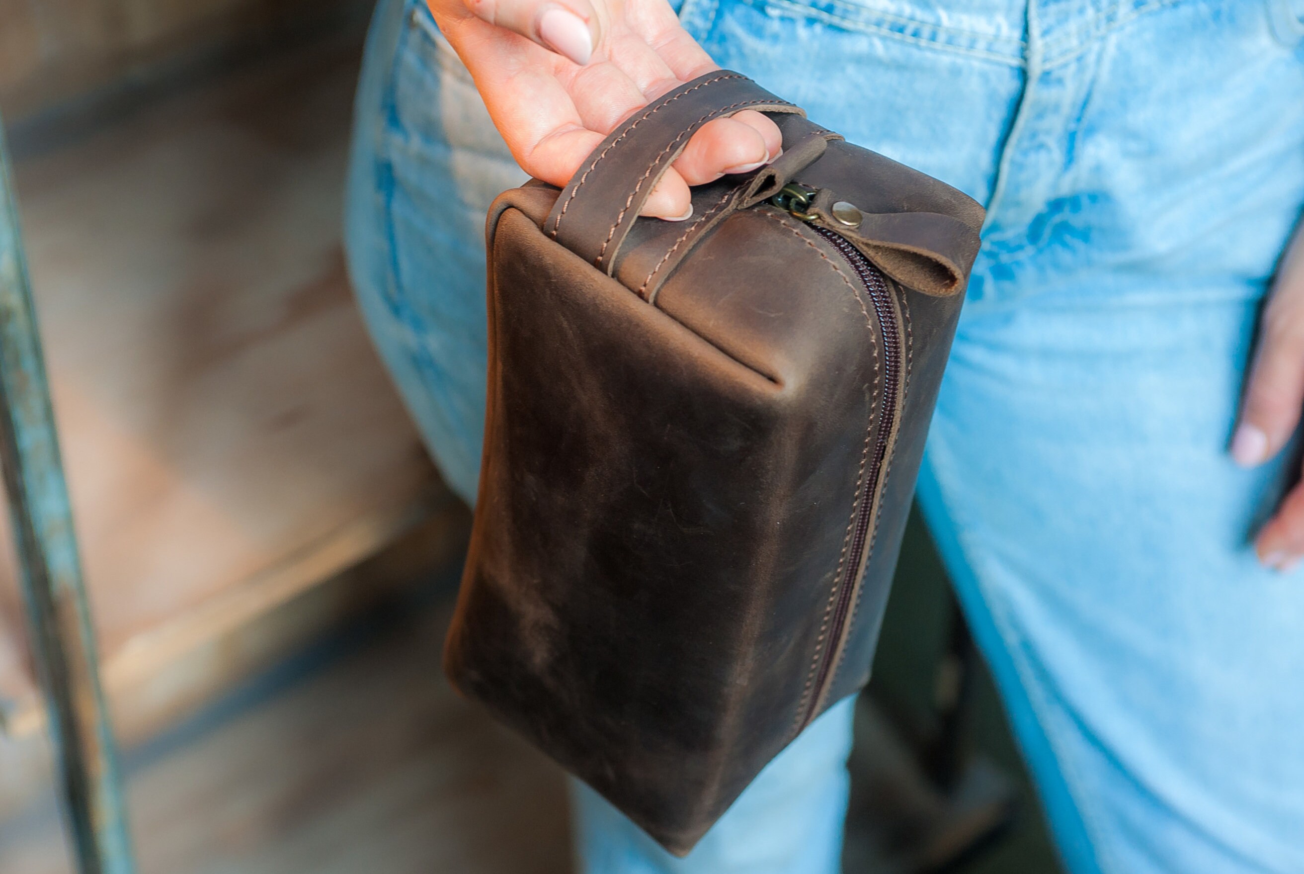 Leather Dopp Kit for Menpersonalized Leather Dopp | Etsy