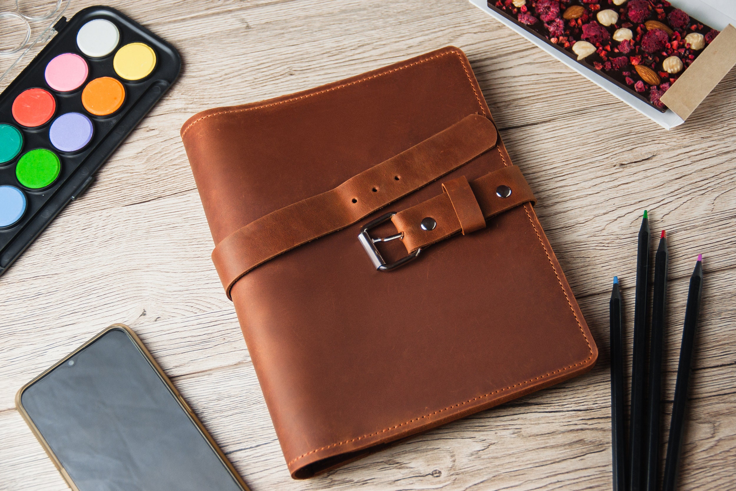 Leather binder 3-ringLeather three ring binderLeather binder | Etsy