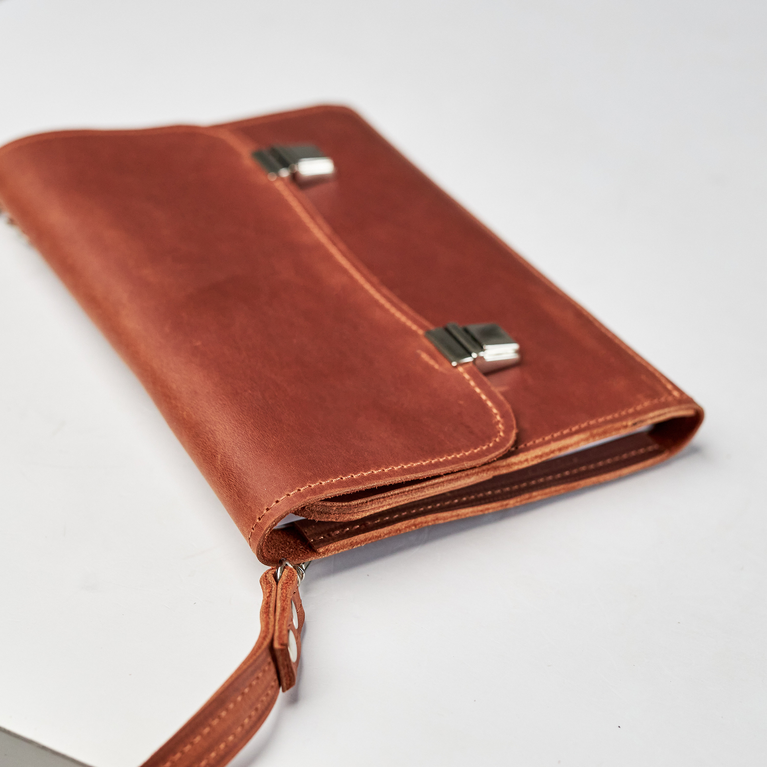 Engraved Leather Journal With Strap, Travel Sketchbook, Leather ...